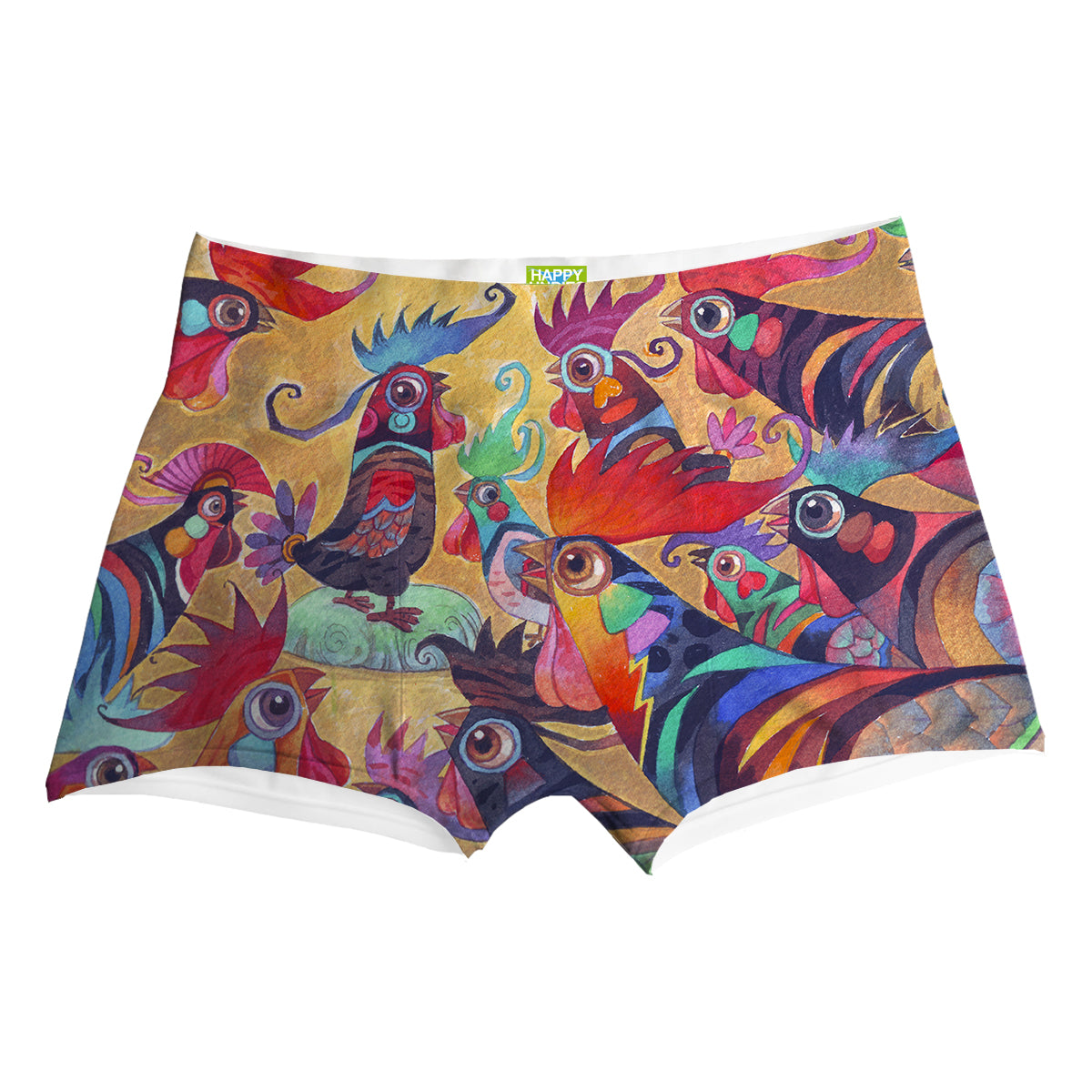 Rooster Talk Boxer | HAPPY UNDIES Underwear, Beachwear, Loungewear and ...